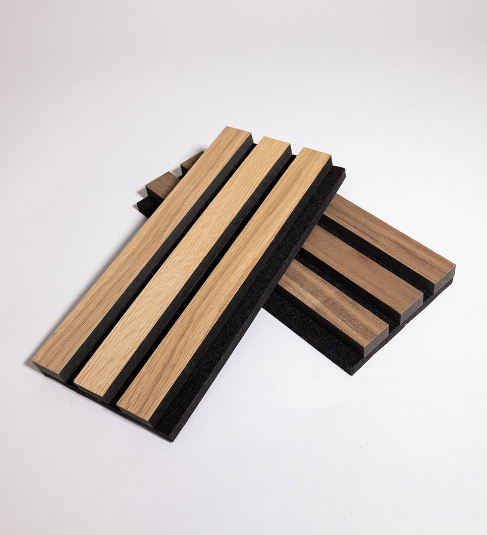 Oak and Walnut Wood Slat Samples | felt right