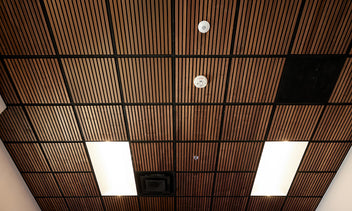 Oak Acoustic Wood Slat | 2’ x 2’ Ceiling Panels | Felt Right | felt right