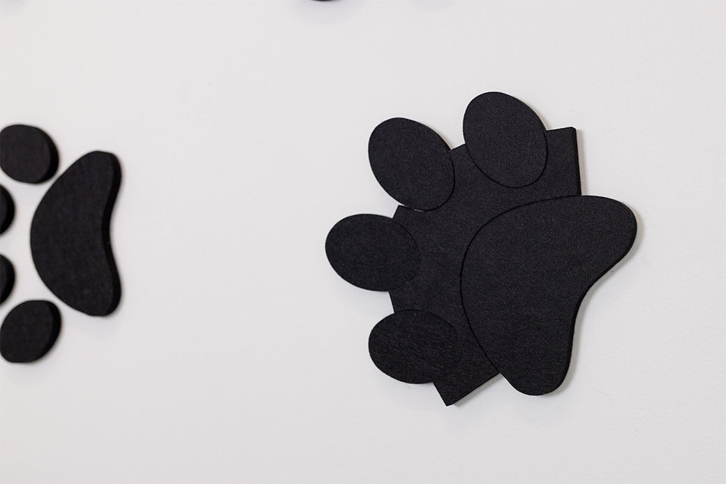 8-piece Paw Acoustic Wall Art | Pinnable Tiles | Felt Right | felt right