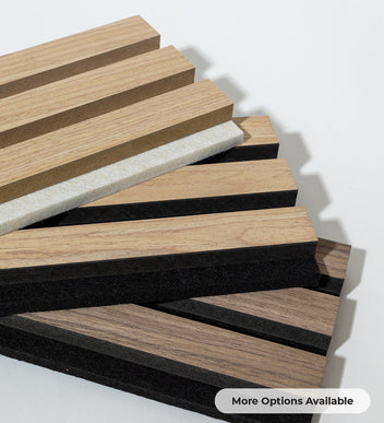 Oak Latte Acoustic Wood Slat | 2’ x 2’ Panels | Felt Right | felt right