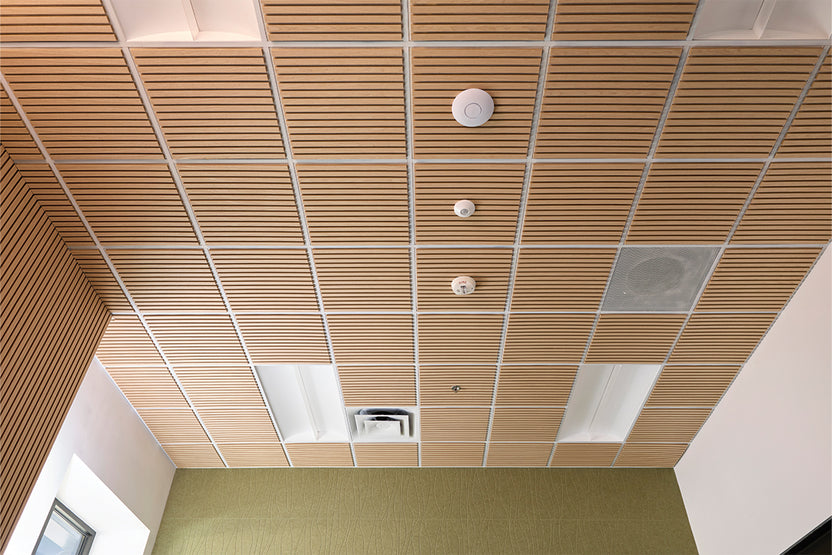 Walnut Acoustic Wood Slat | Ceiling Panels | Felt Right | felt right