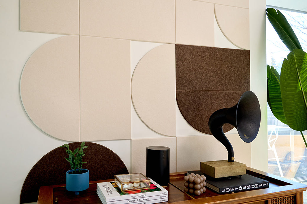 Bauhaus Cocoa Acoustic Wall Art | Pinnable Tile | Felt Right | felt right