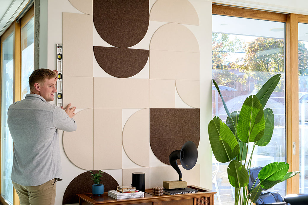 Bauhaus Cocoa Acoustic Wall Art | Pinnable Tile | Felt Right | felt right