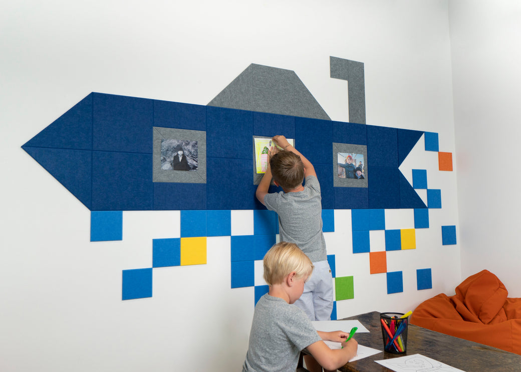 Submarine Acoustic Wall Art | Pinnable Tiles | Felt Right | felt right
