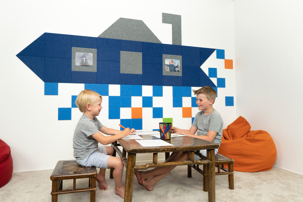 Submarine Acoustic Wall Art | Pinnable Tiles | Felt Right | felt right